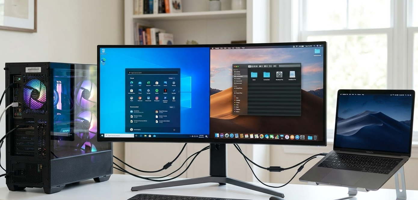 How to Switch Between a Desktop and Laptop Using the Same Monitor: The ...